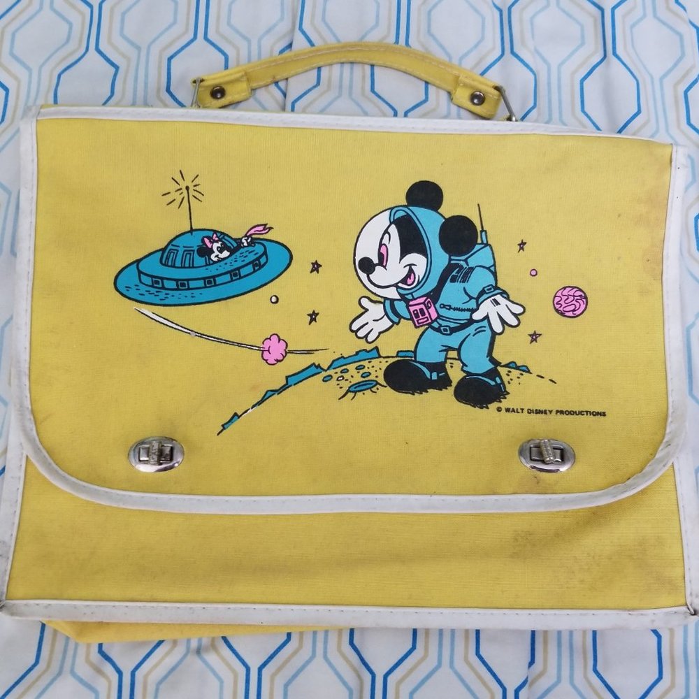 Vintage 60s Disney Mickey Mouse Astronaut Bag - Gem